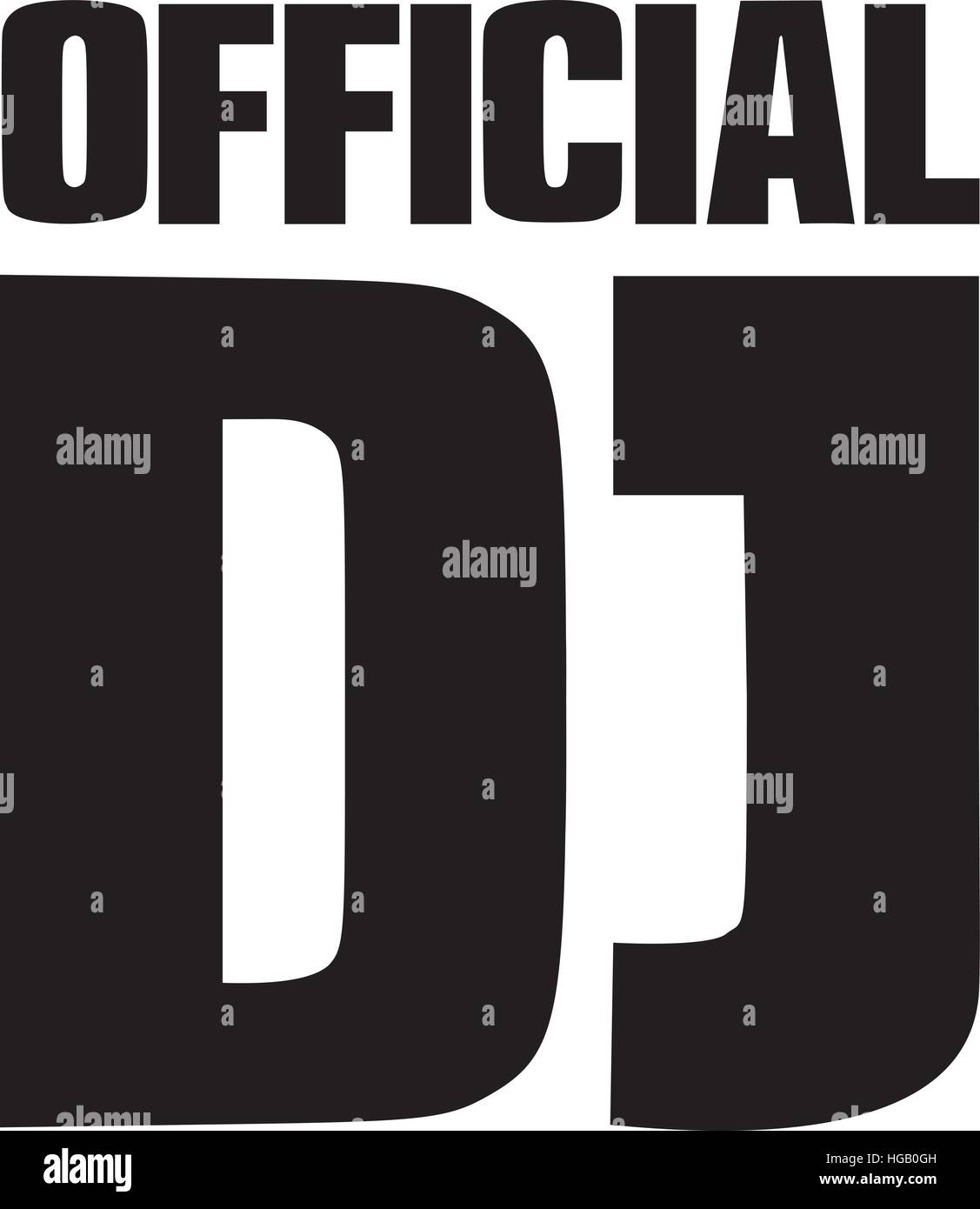 Lettering - official DJ Stock Vector Image & Art - Alamy