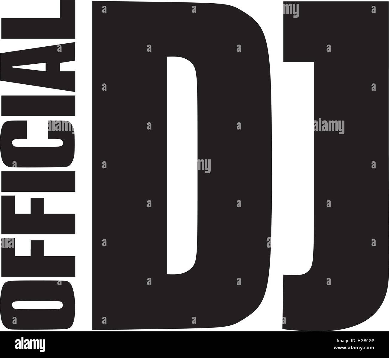 Official DJ - word Stock Vector Image & Art - Alamy