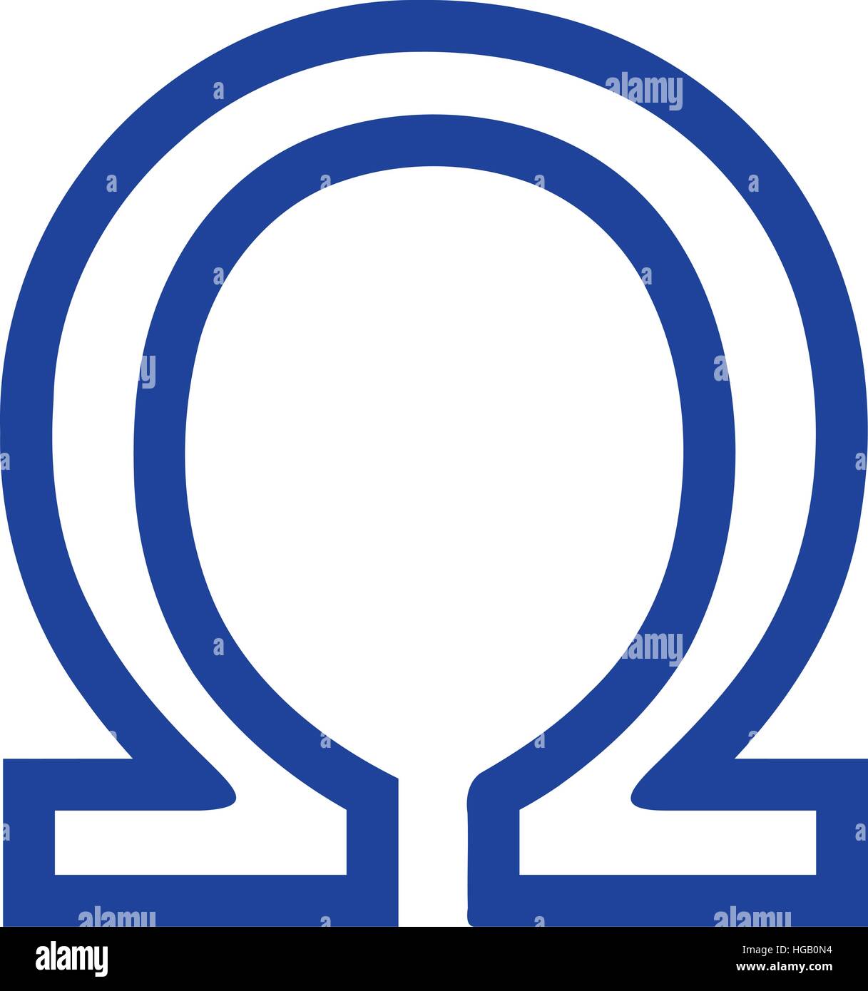 Greek omega sign outline Stock Vector Image & Art - Alamy