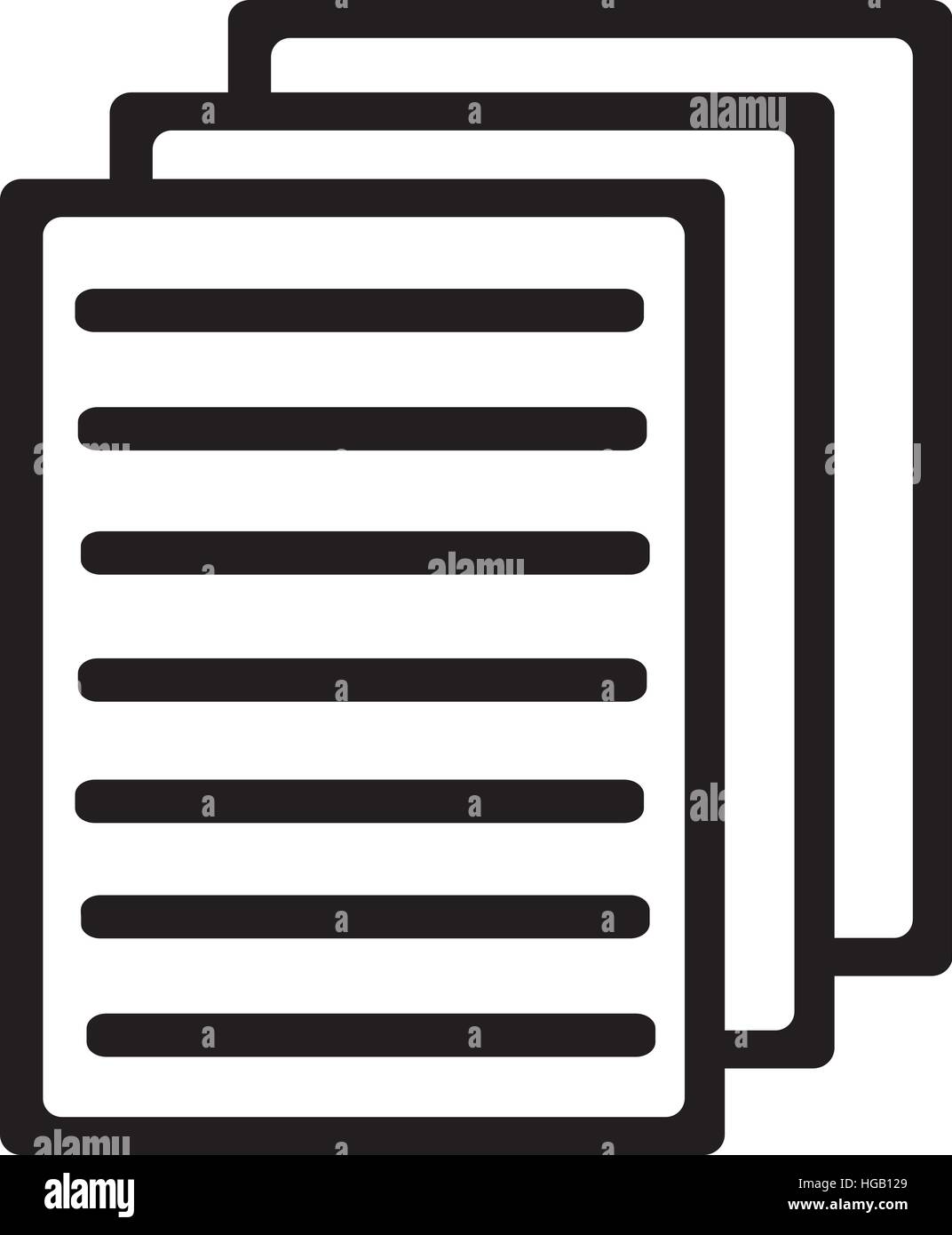 Bunch Of Papers Stock Vector Images - Alamy