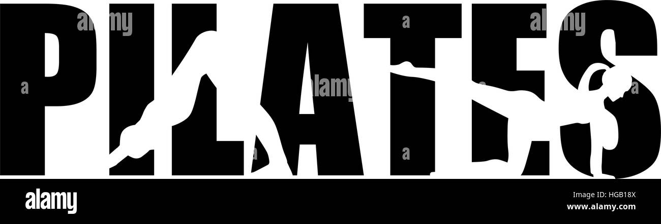 Pilates word with cutouts Stock Vector Art & Illustration, Vector Image ...