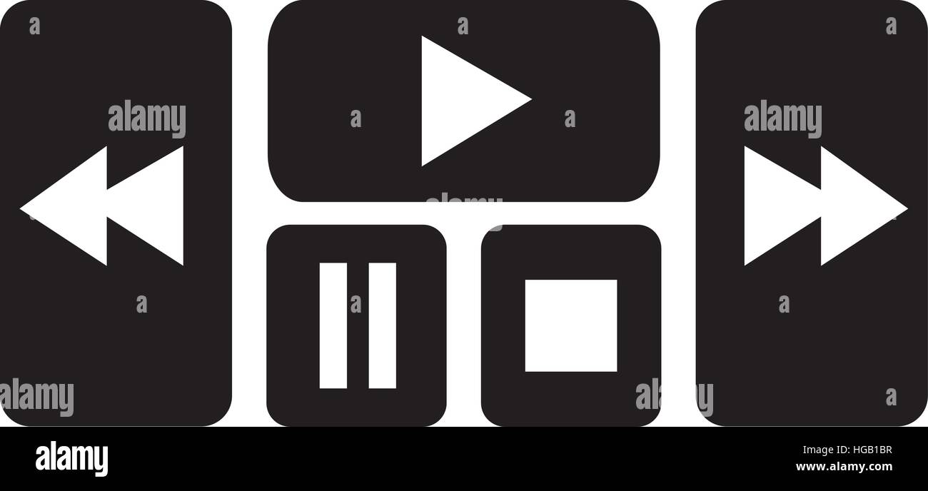 Buttons for player play stop forward Stock Vector Image & Art - Alamy