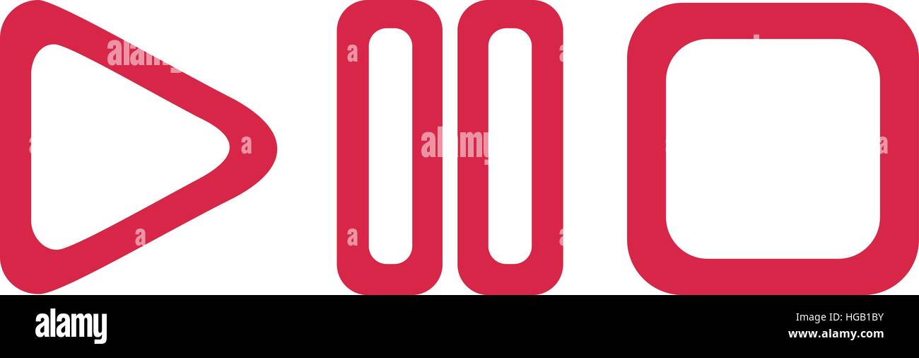 Play pause stop player buttons Stock Vector Image & Art - Alamy