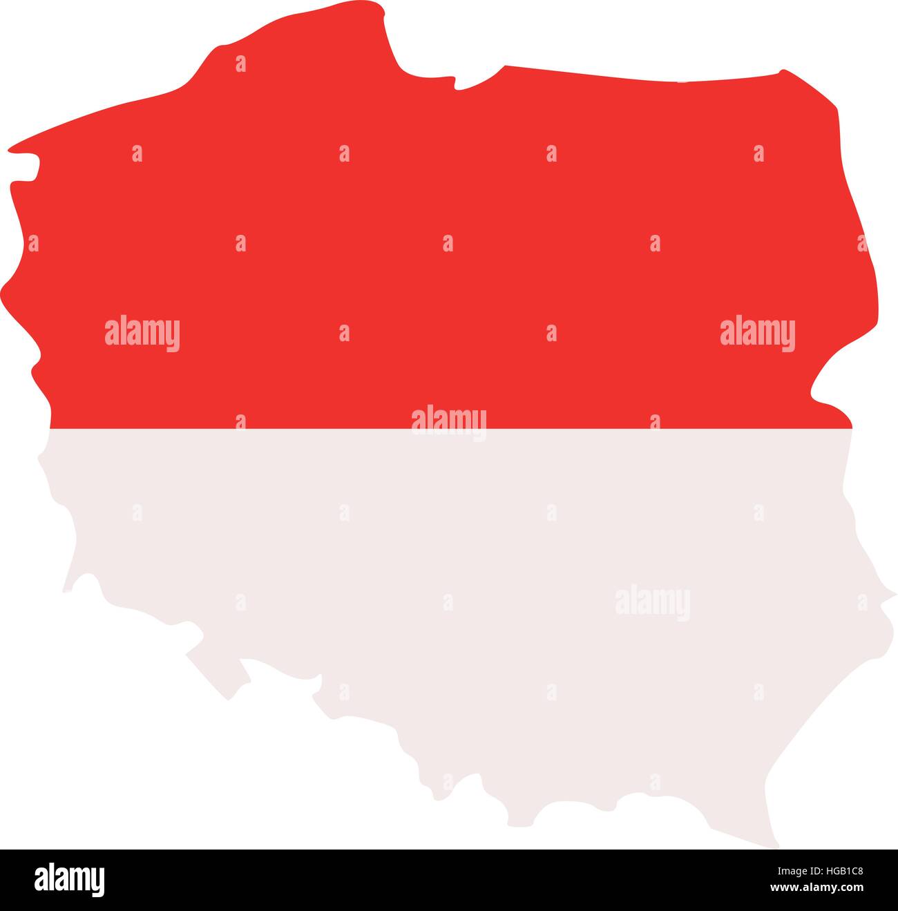 Poland map with flag Stock Vector Image & Art - Alamy