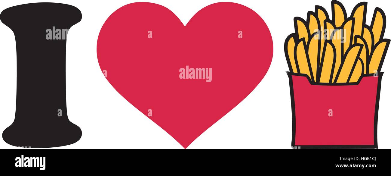 I love fries icon Stock Vector Image & Art - Alamy