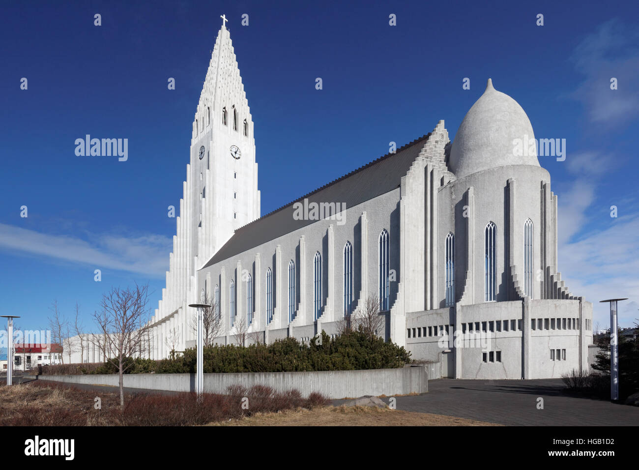Back side of Hallgrimskirkja church, Reykjavik, Iceland Stock Photo - Alamy
