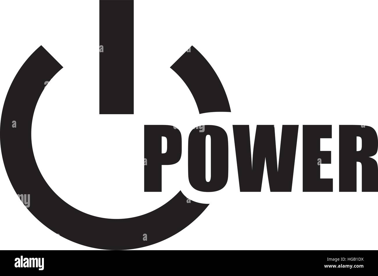 Power button with name Stock Vector Image & Art - Alamy