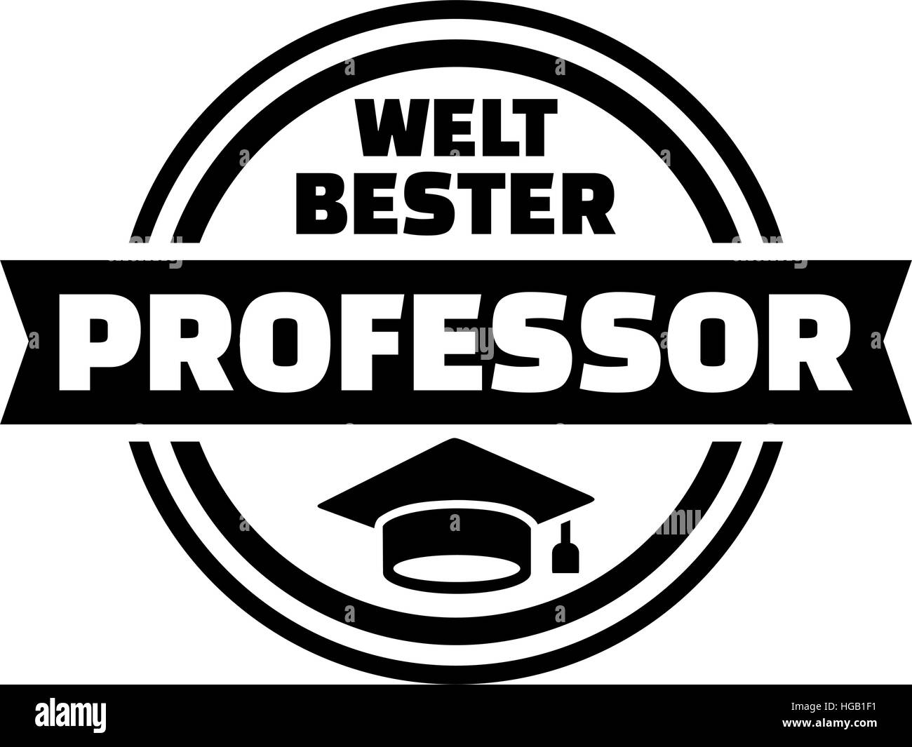 World's best Professor. German button Stock Vector Image & Art - Alamy