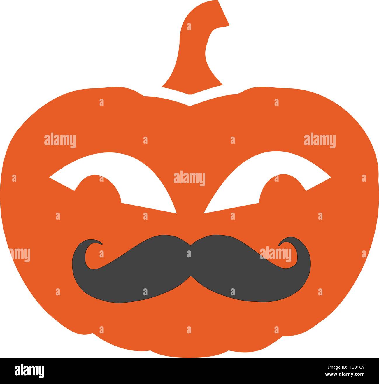 Halloween pumpkin with mustache Stock Vector Image & Art - Alamy