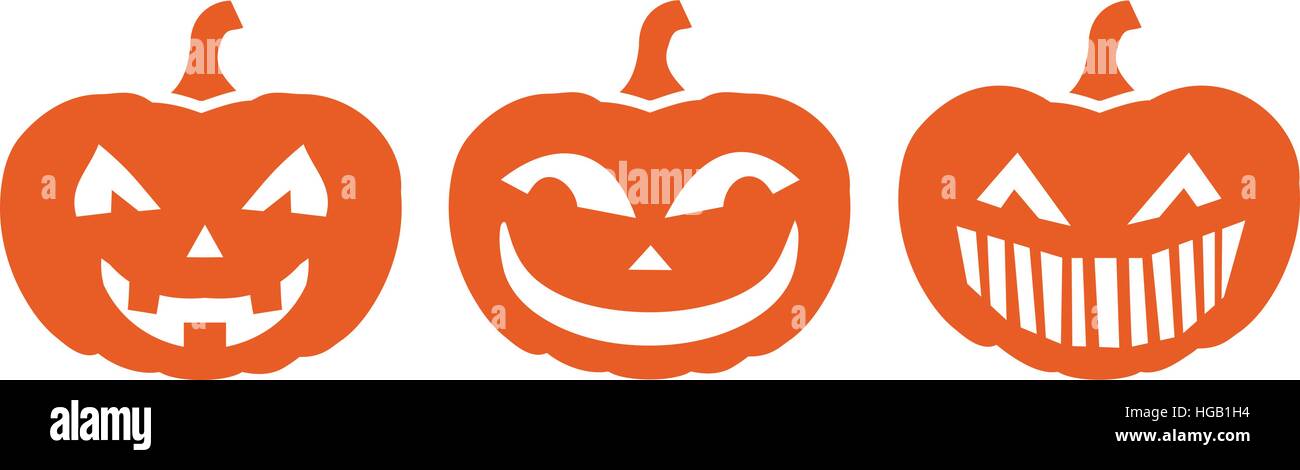 Three pumpkins Stock Vector Images - Alamy