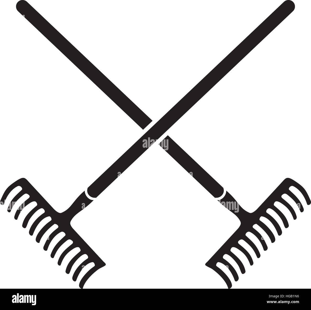 Crossed rake hi-res stock photography and images - Alamy