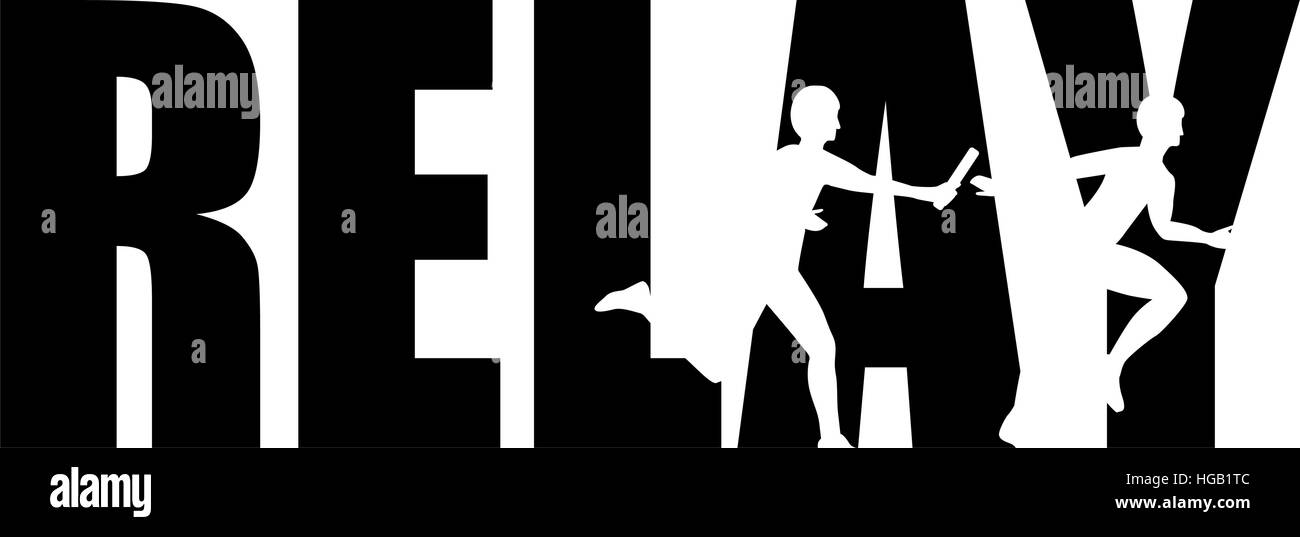 Relay word with silhouettes Stock Vector Image & Art - Alamy