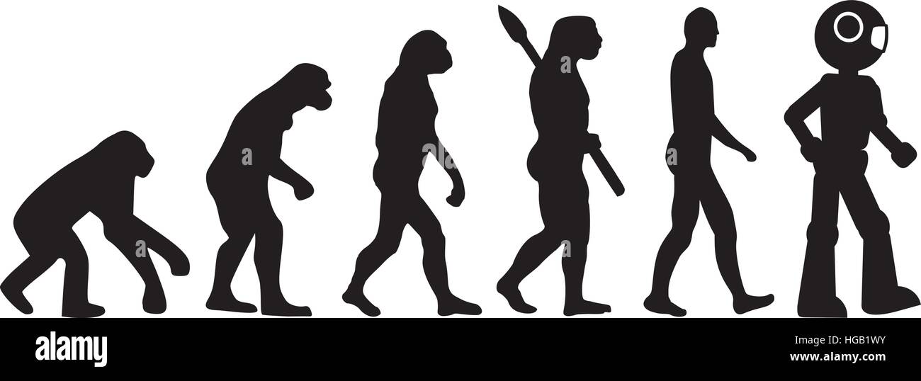 Robot evolution hi-res stock photography and images - Alamy