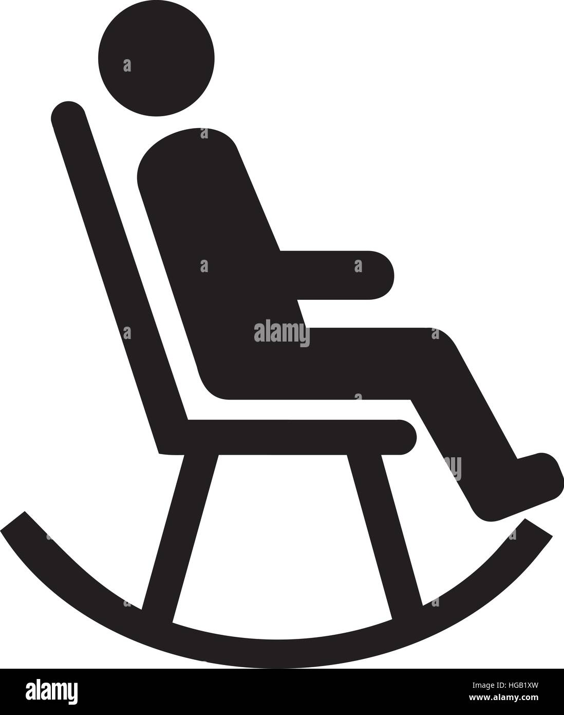 Man in rocking chair pictogram Stock Vector Image & Art - Alamy