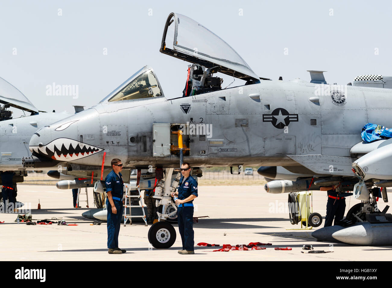 A U.S. Air Force A-10 Thunderbolt II at Davis Monthan Air Force Base ...