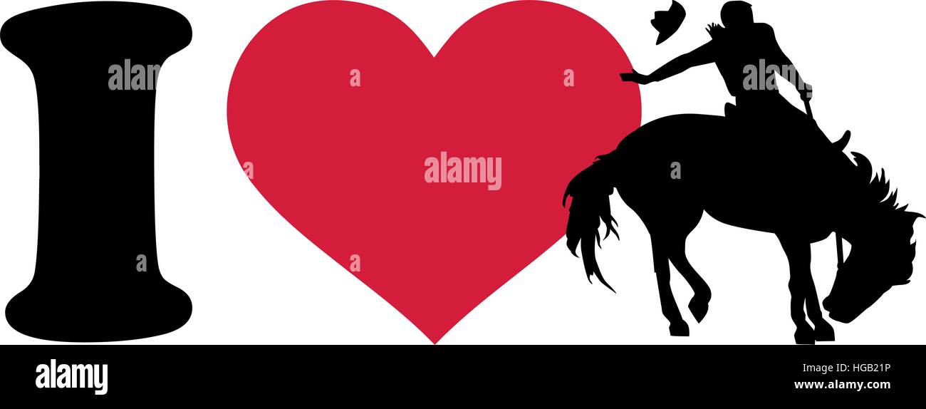 I love rodeo cowboy Stock Vector Image & Art - Alamy