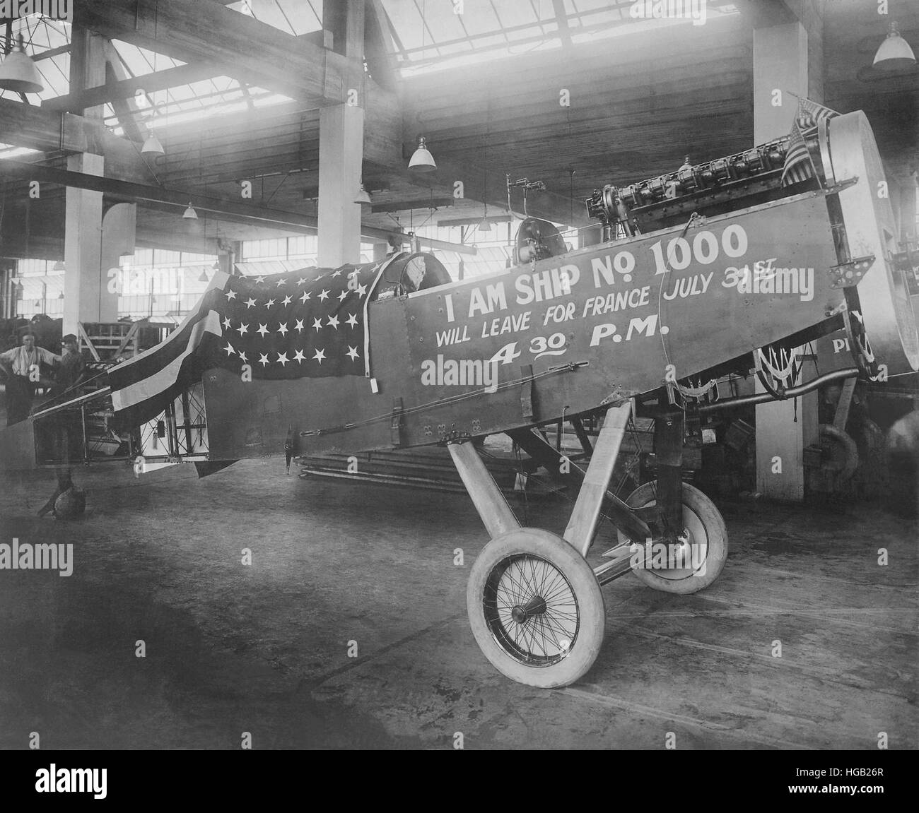 The one thousandth airplane manufactured by the Dayton-Wright Airplane ...