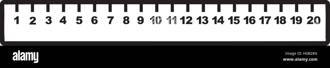 Ruler with numbers one to ten Stock Vector Image & Art - Alamy
