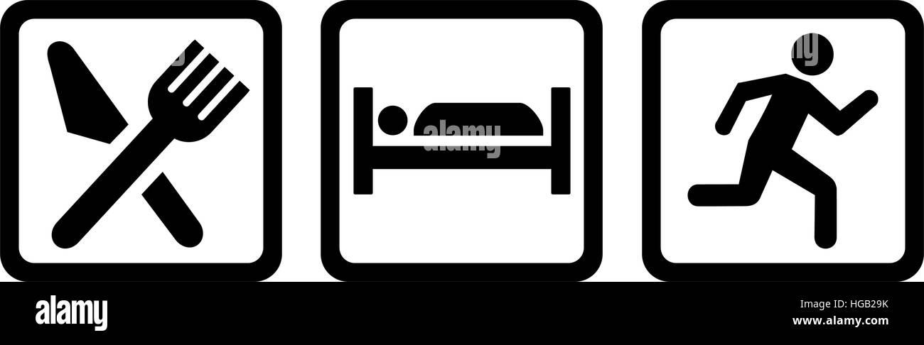 Eat sleep running icons Stock Vector Image & Art - Alamy