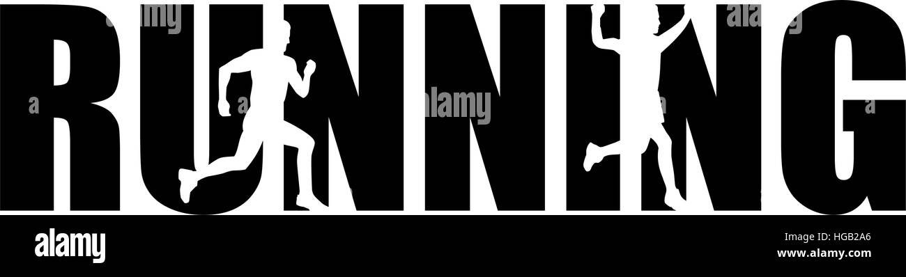 Running word with cutouts Stock Vector Image & Art - Alamy