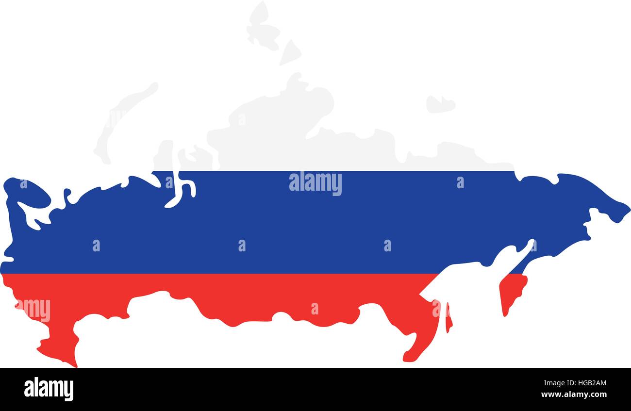 Russia map with flag hi-res stock photography and images - Alamy
