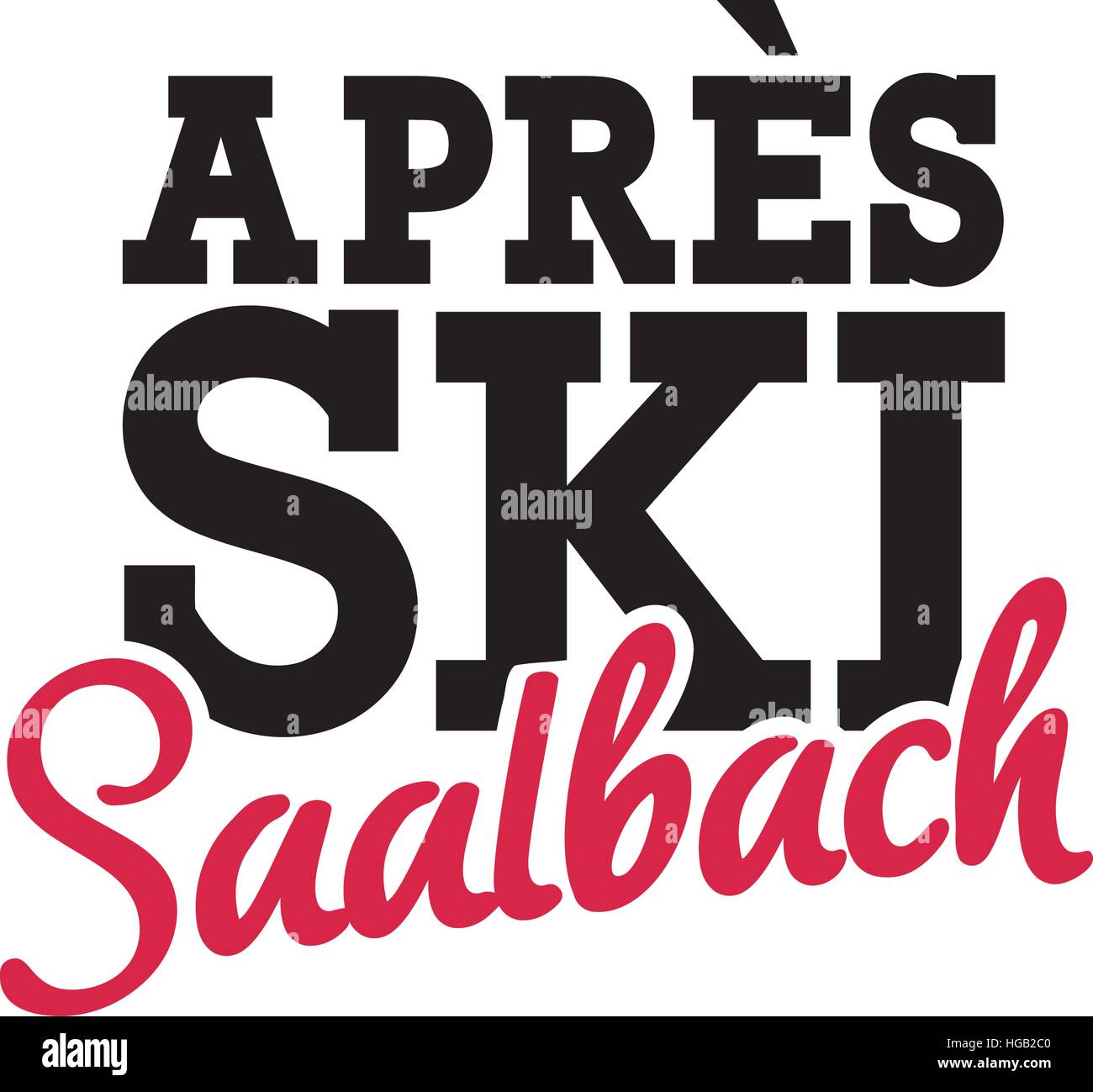 Saalbach ski Stock Vector Images - Alamy