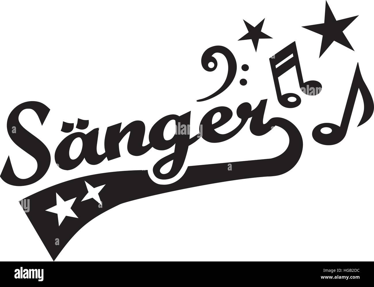 Singer german retro word Stock Vector Image & Art - Alamy