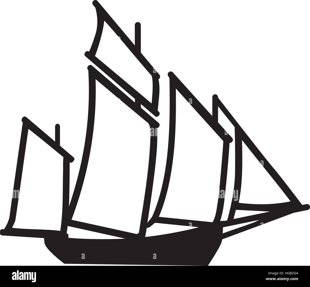 Big Sailing boat Stock Vector Image & Art - Alamy