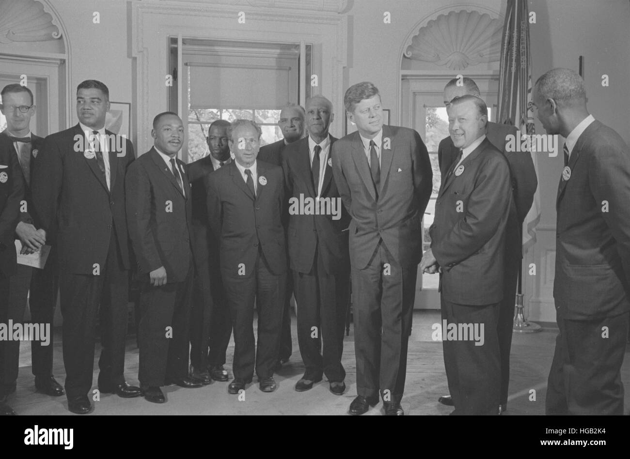 Civil rights leaders meet with President John F. Kennedy in the oval ...