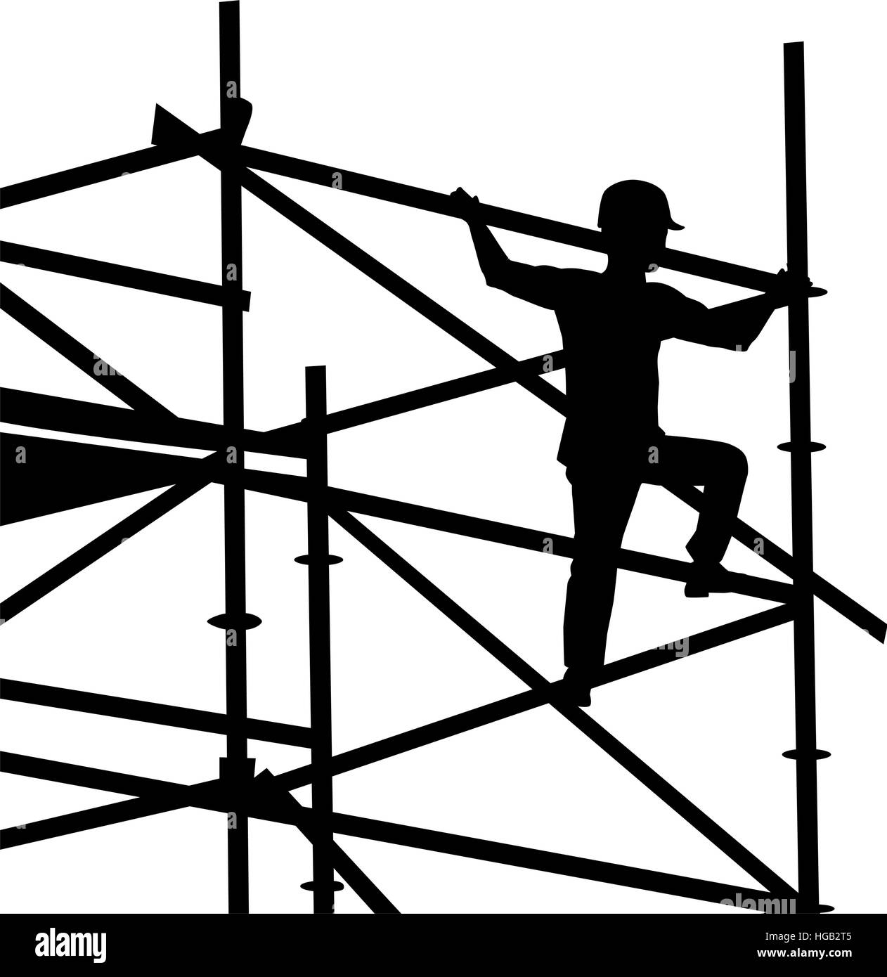 Scaffolding silhouette Black and White Stock Photos & Images - Alamy