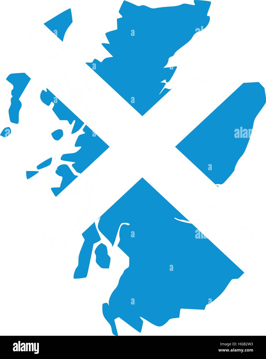 Scotland map with flag Stock Vector Image & Art - Alamy