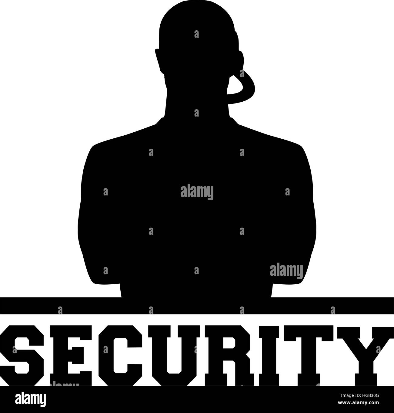 Secuirty silhouette with word Stock Vector Image & Art - Alamy