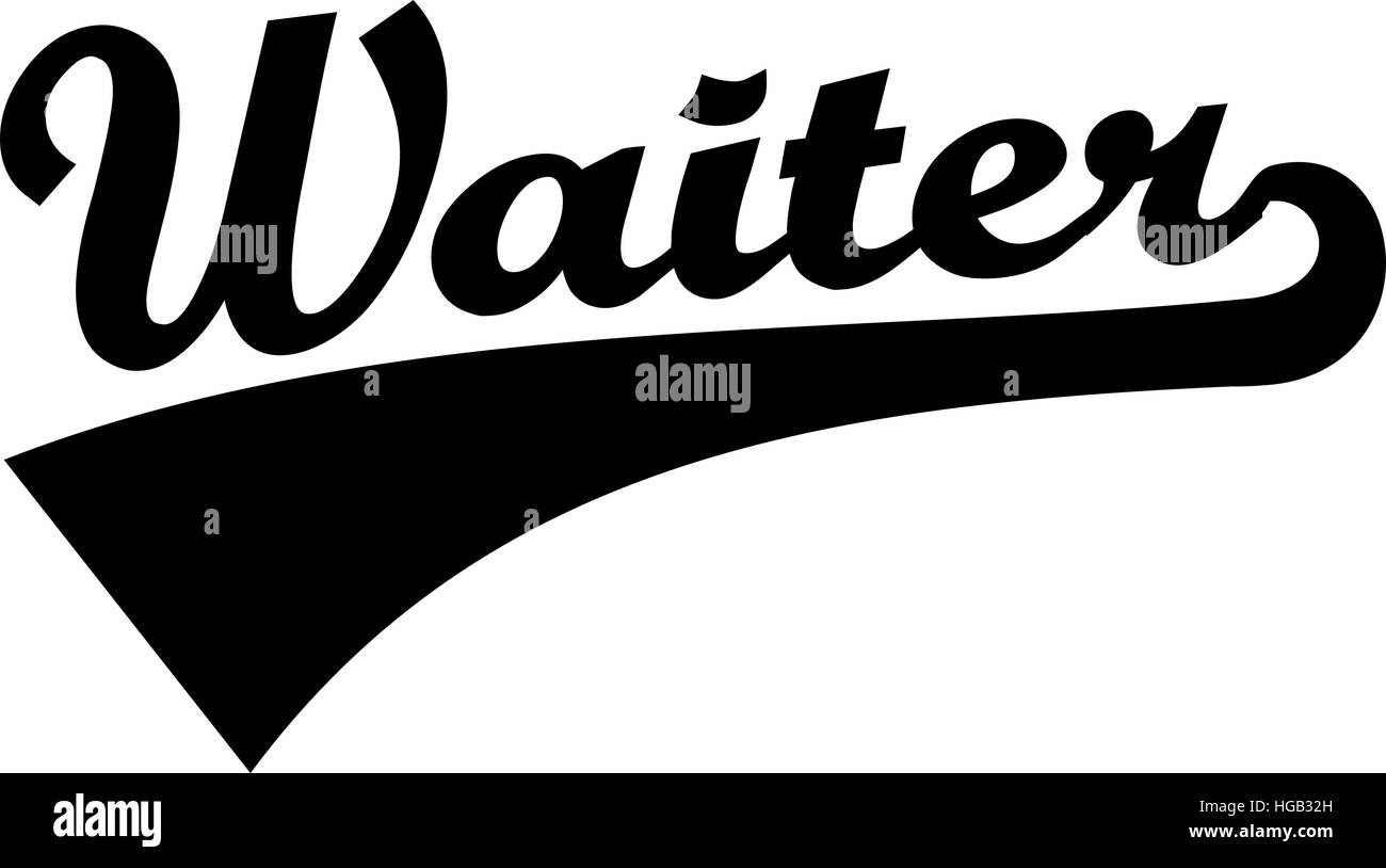 Waiter word with retro font Stock Vector Image & Art - Alamy