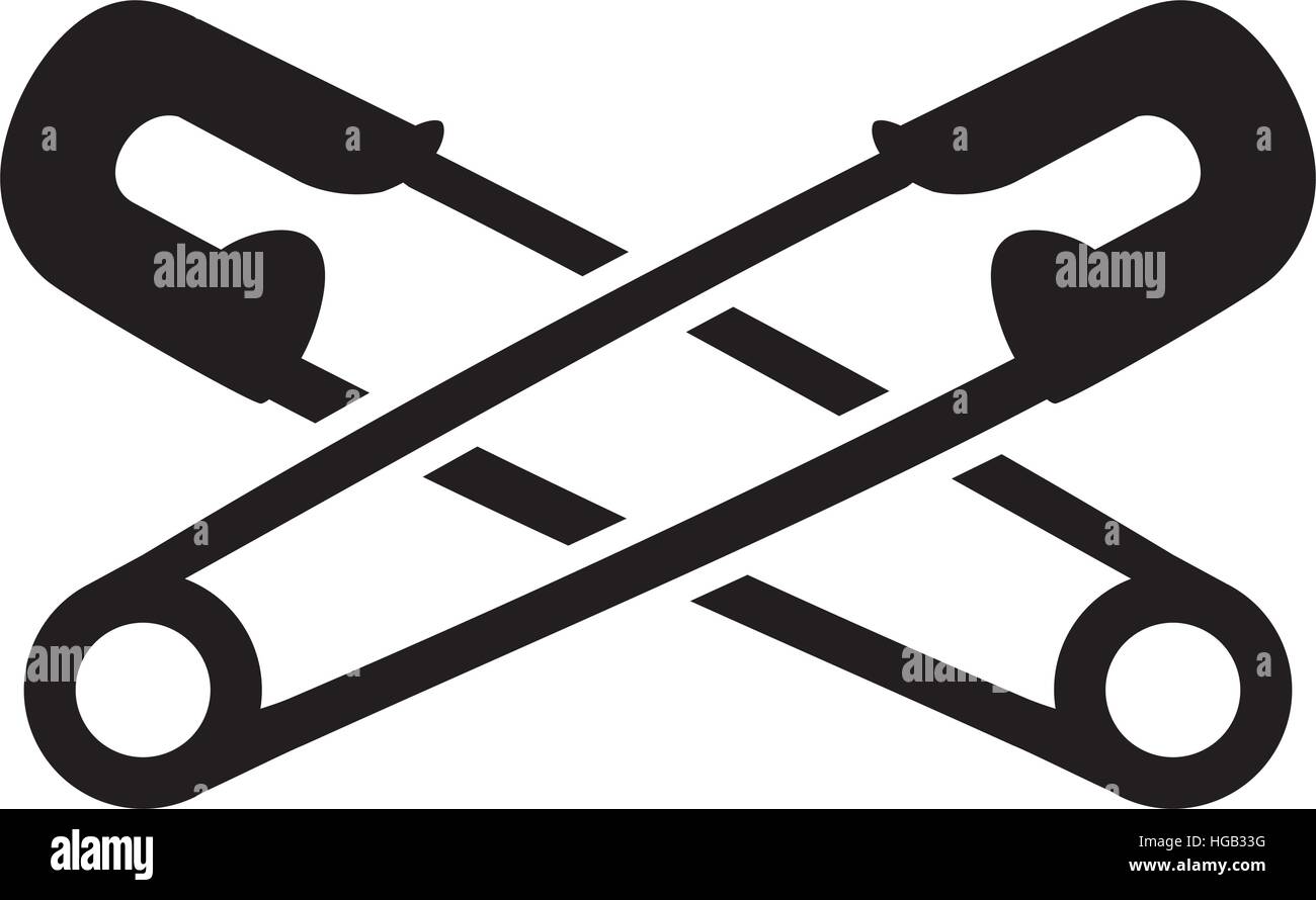 Crossed safety pins Stock Vector Image & Art - Alamy