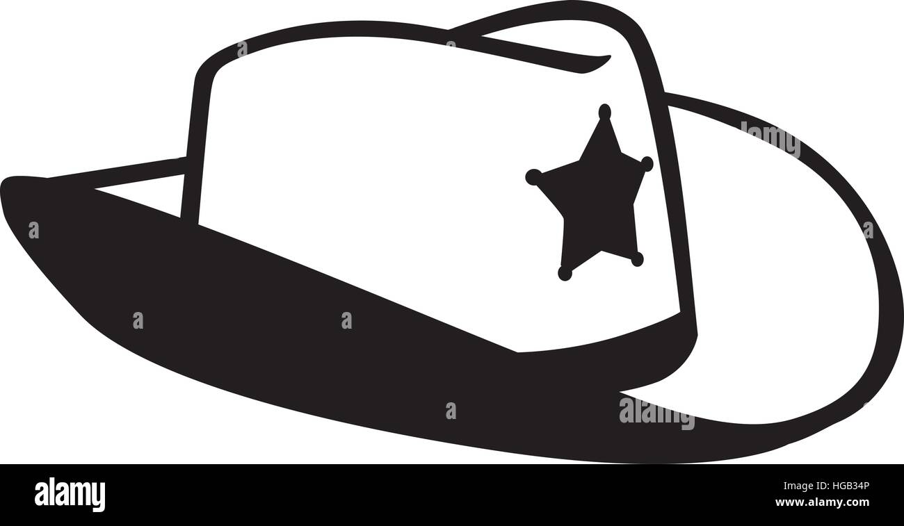 Sheriff cowboy hat Stock Vector Image & Art - Alamy