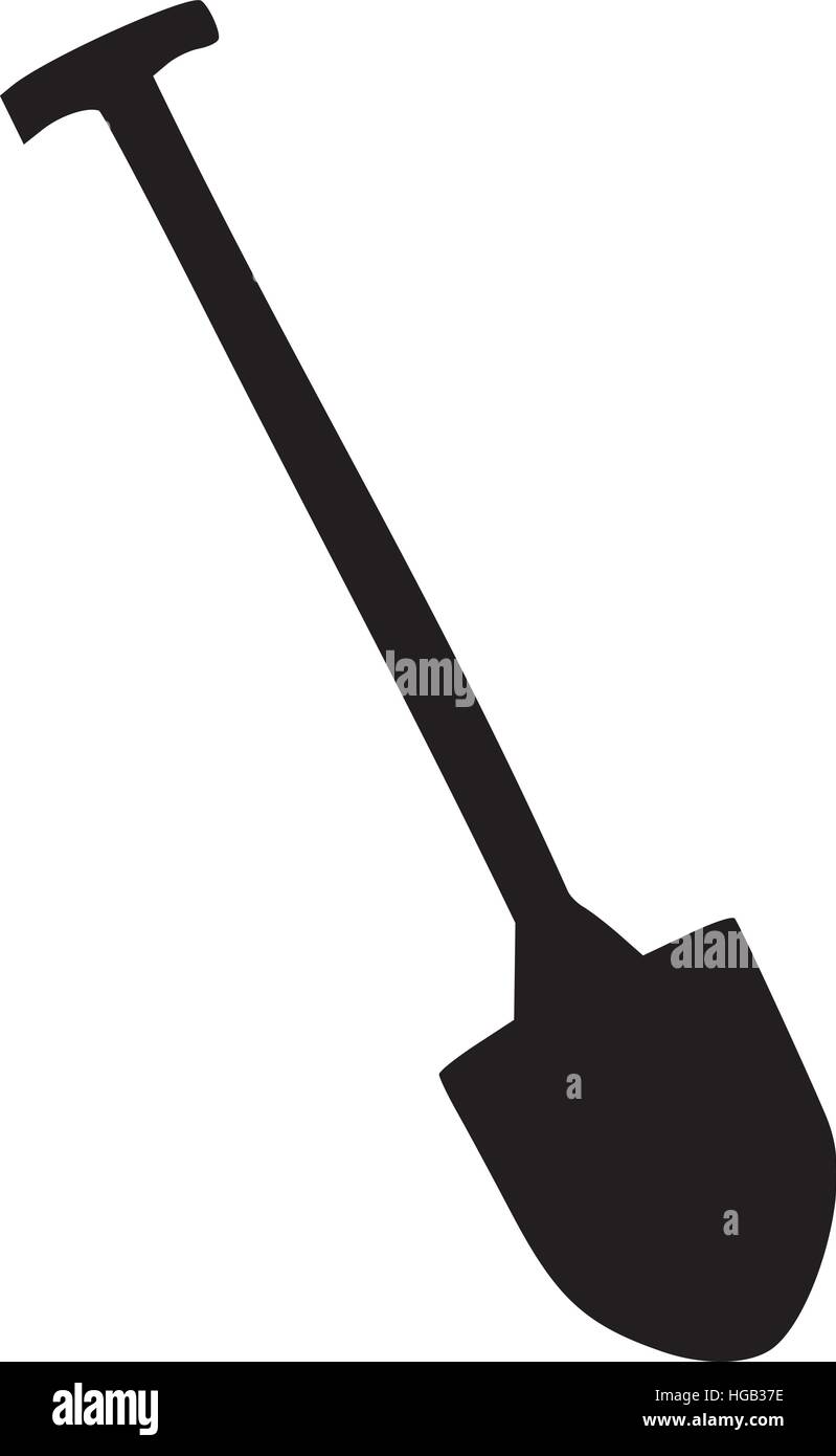 Construction shovel pictogram Cut Out Stock Images & Pictures - Alamy