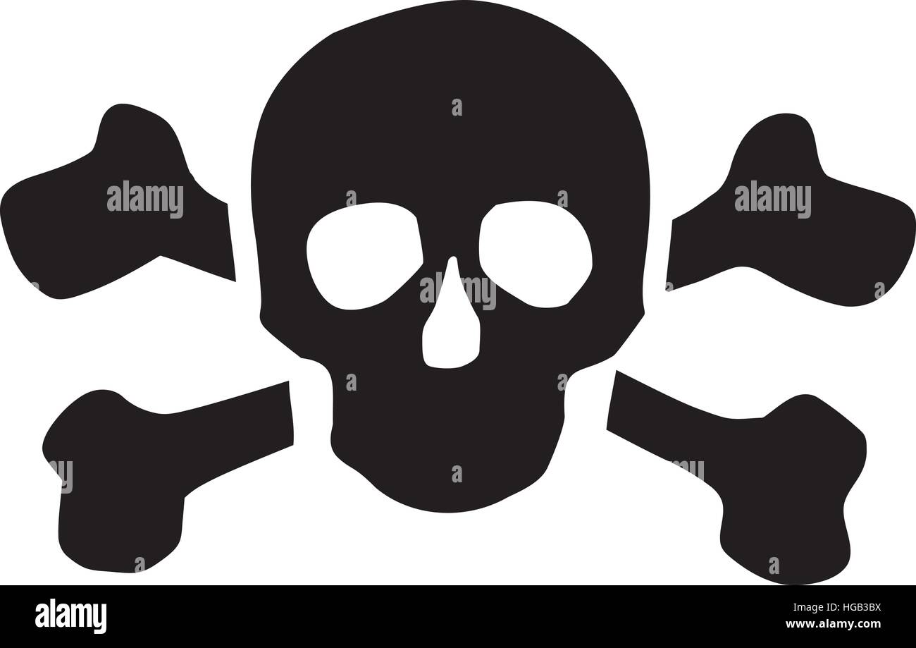Skull with crossbones behind Stock Vector Image & Art - Alamy