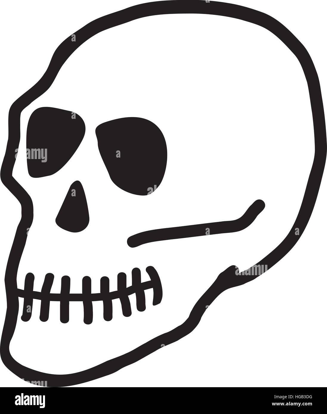 Skull sideview Stock Vector Images - Alamy
