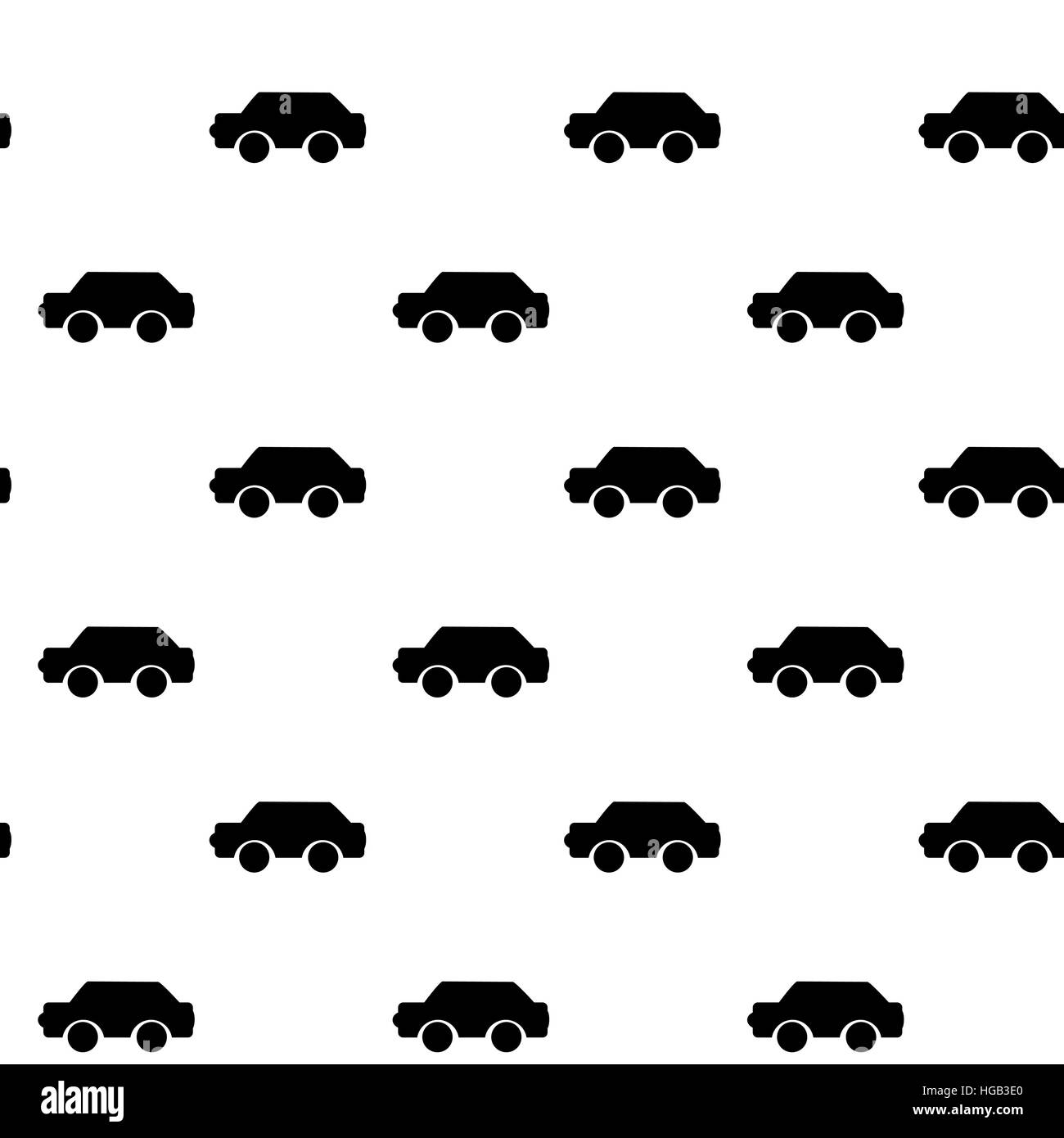 Car seamless pattern. Monochrome seamless background with transport car ...