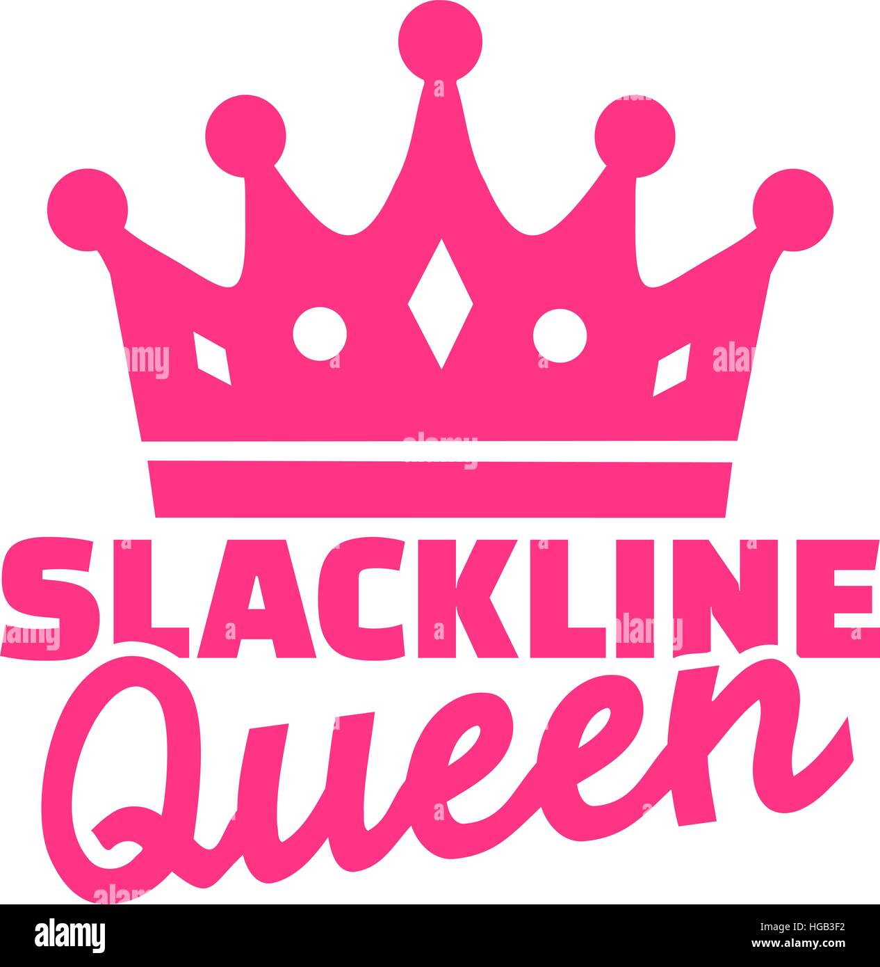 Slackline queen with crown Stock Vector Image & Art - Alamy