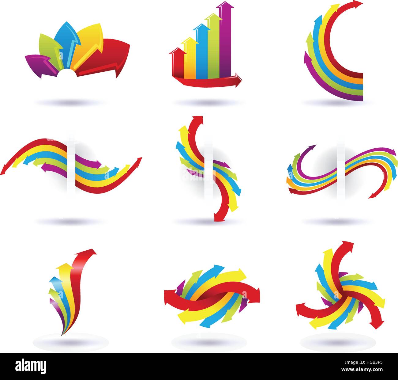 Colored arrows vector Stock Vector Image & Art - Alamy