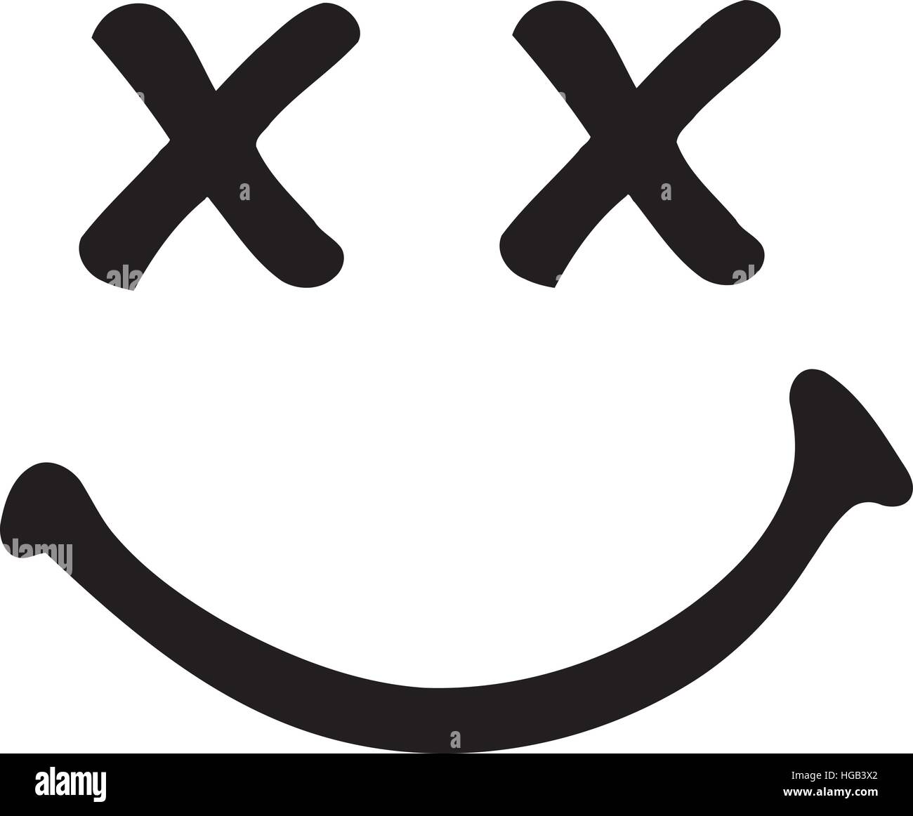 Smiley Face Crossed Eyes Stock Vector Images Alamy
