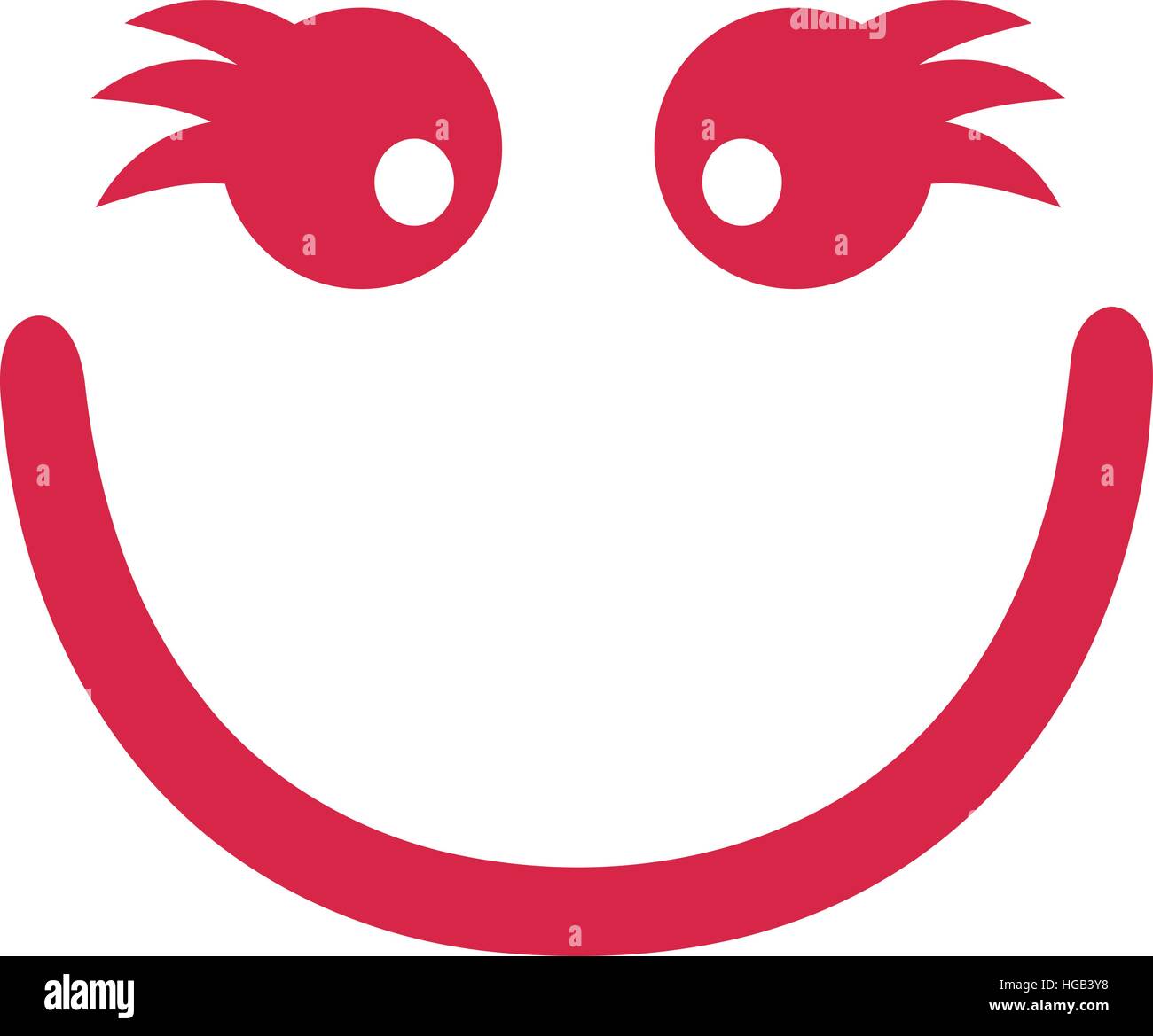 Smiley face with eyelashes Stock Vector Image & Art - Alamy
