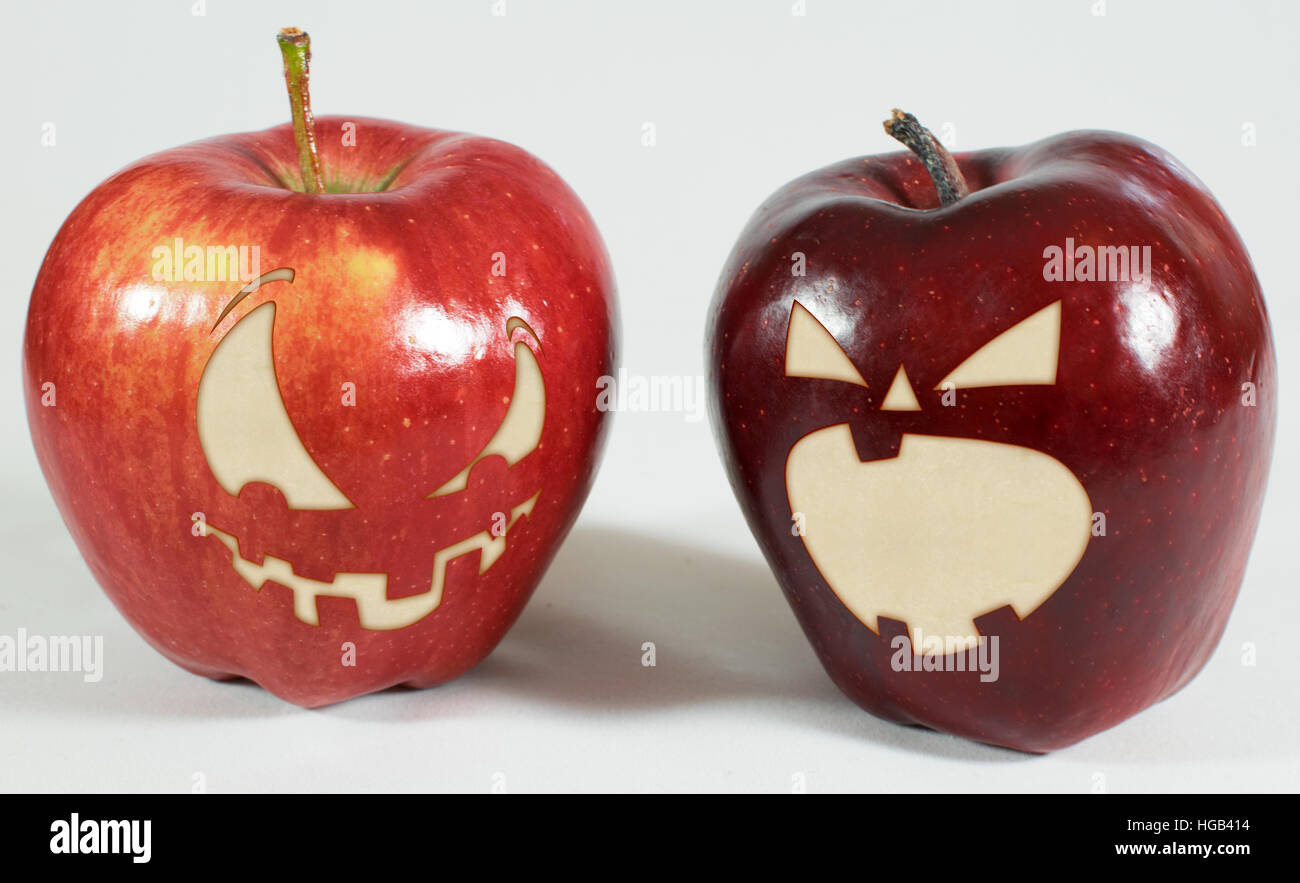 Apple Carving Faces