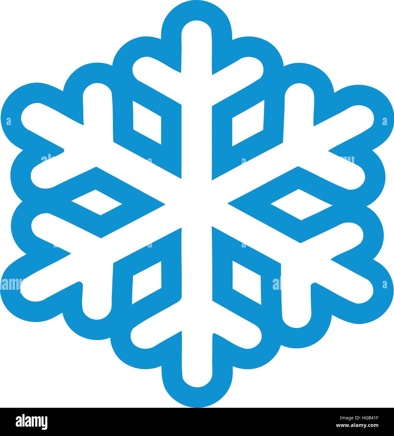 Snowflake outline icon Stock Vector Images - Alamy