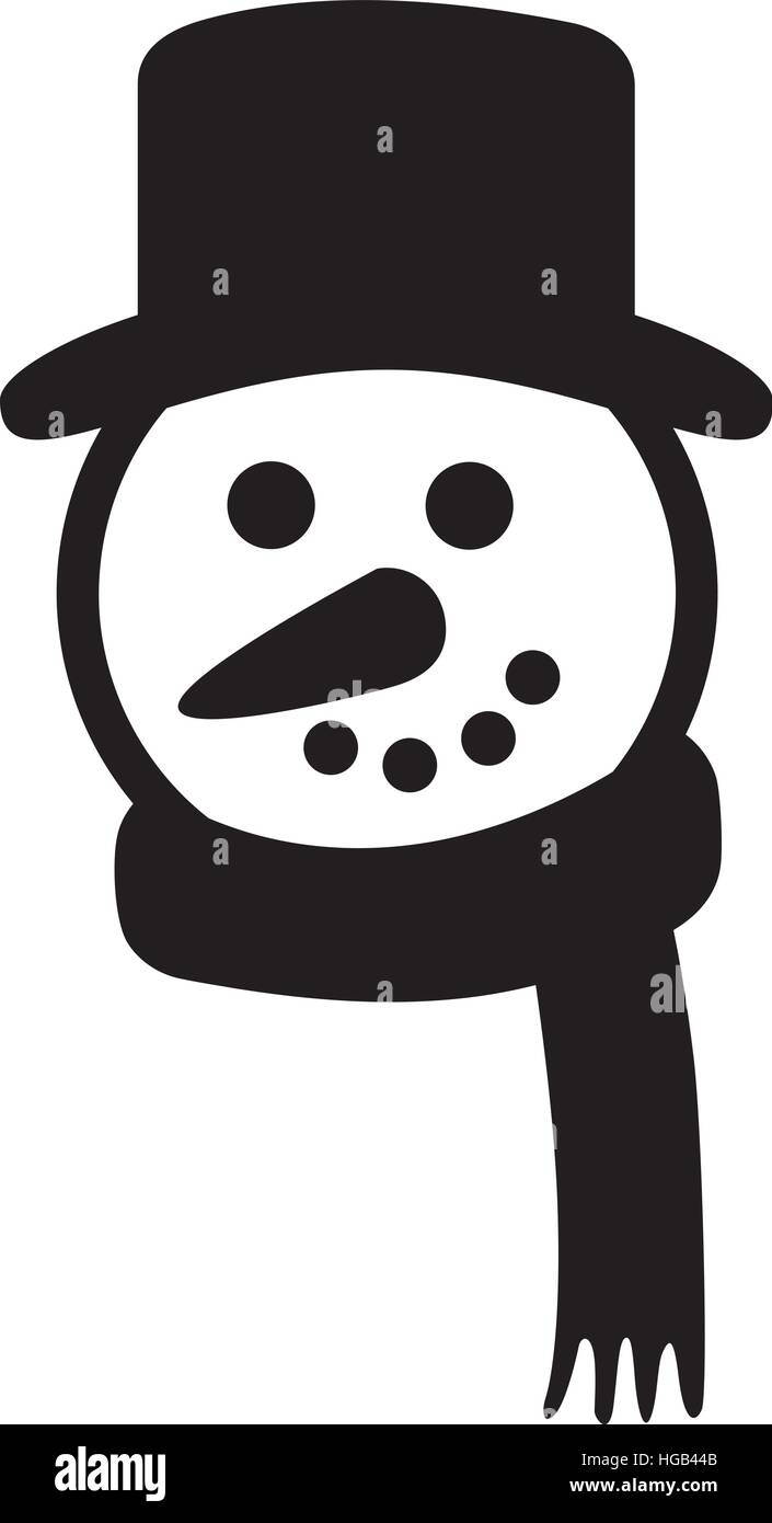 Snowman hat scarf carrot Stock Vector Images - Alamy