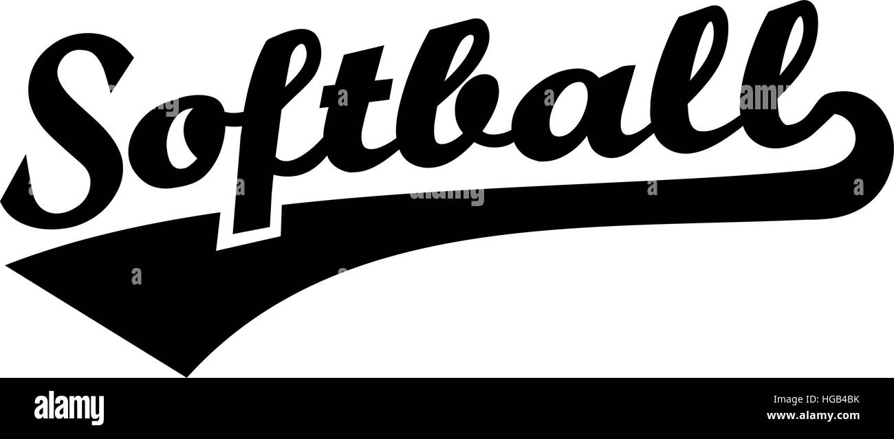 Softball retro word Stock Vector Image & Art - Alamy