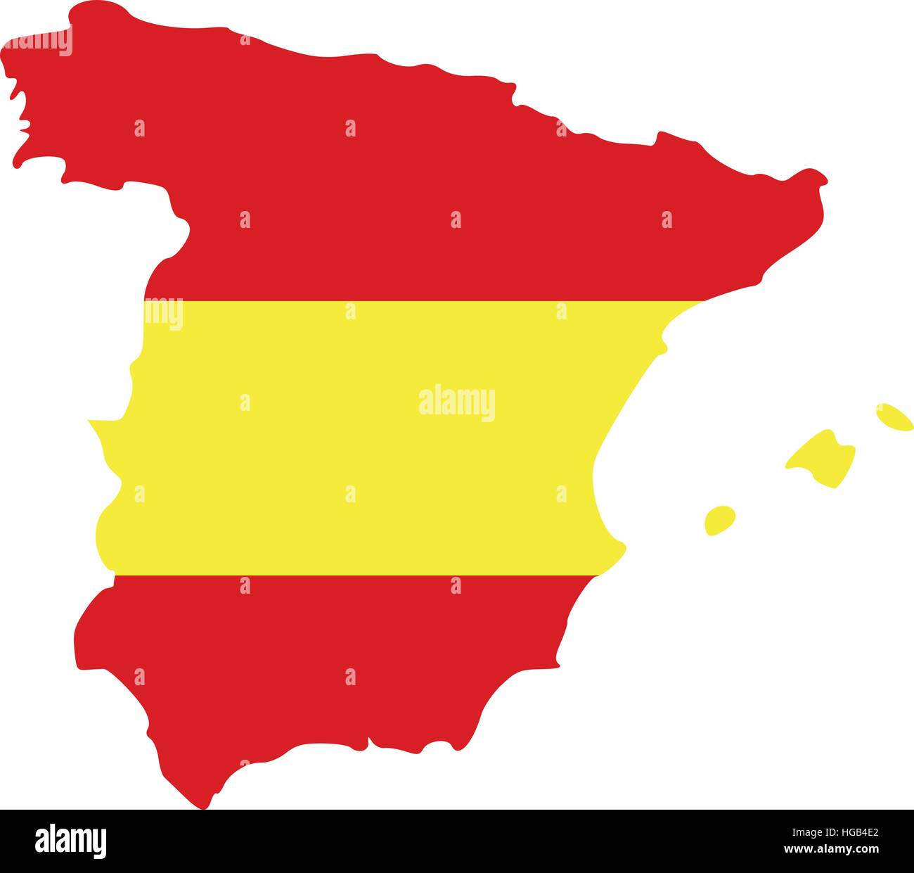 Spain map with flag Stock Vector Image & Art - Alamy