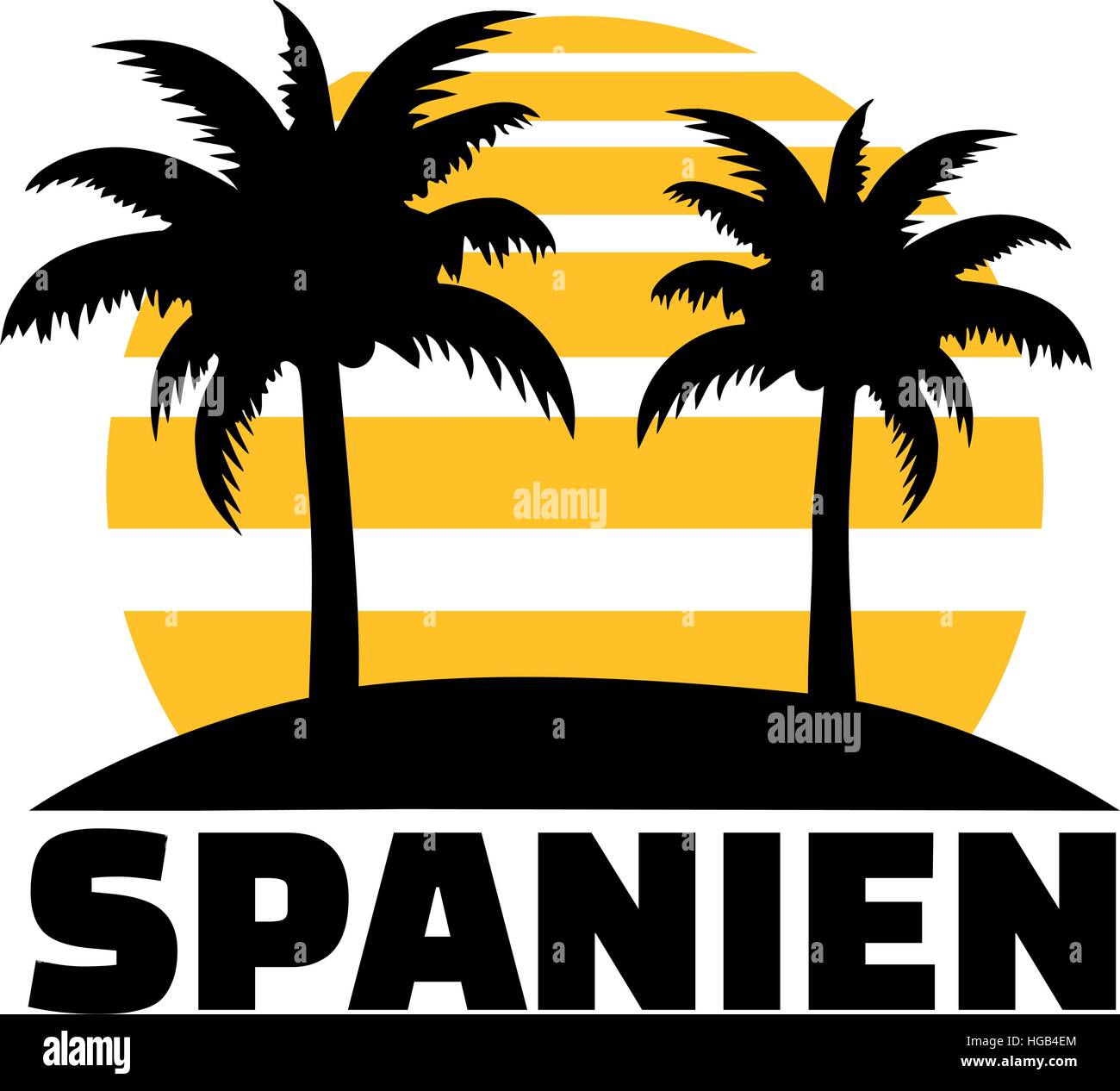 German tourism beach spain Stock Vector Images - Alamy