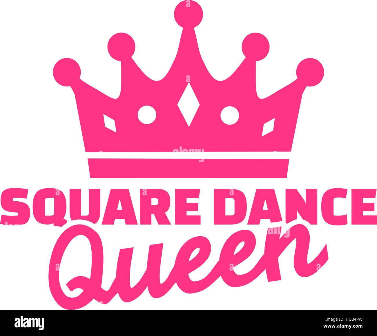Square dance queen with crown Stock Vector Image & Art - Alamy